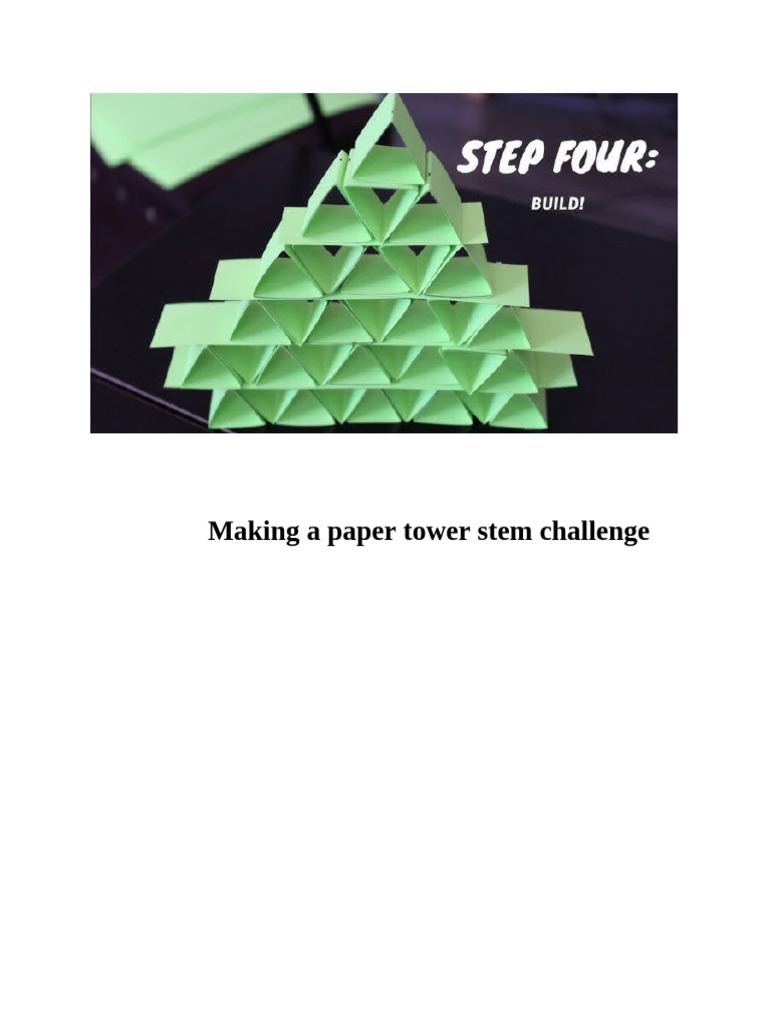 Making A Paper Tower Stem Challenge | PDF
