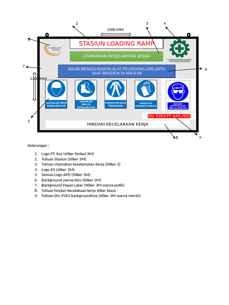 Rencana Order Rambu k3 | PDF