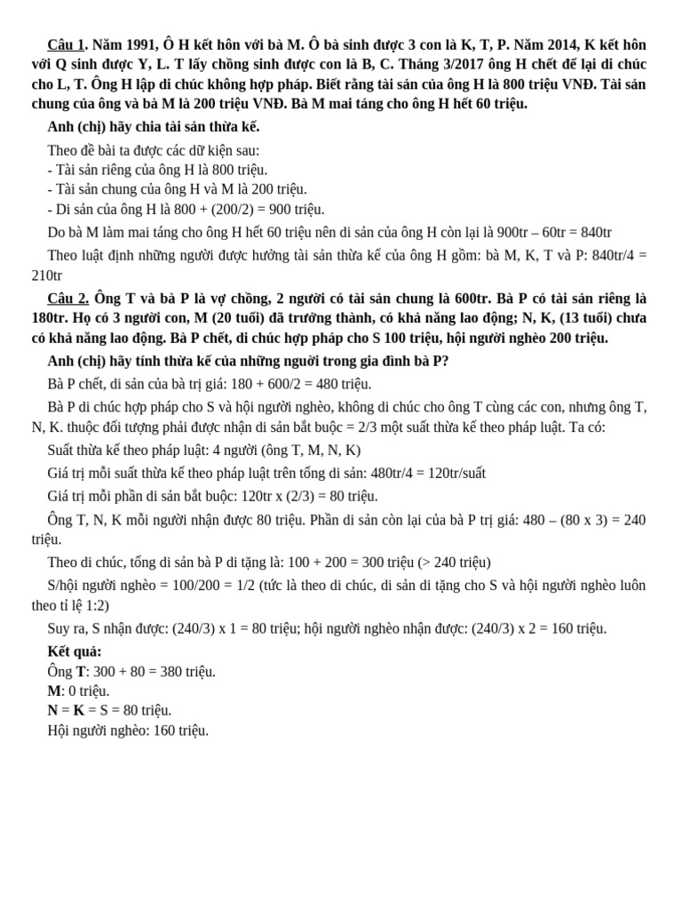 Bai Tap Chia Thua Ke | PDF