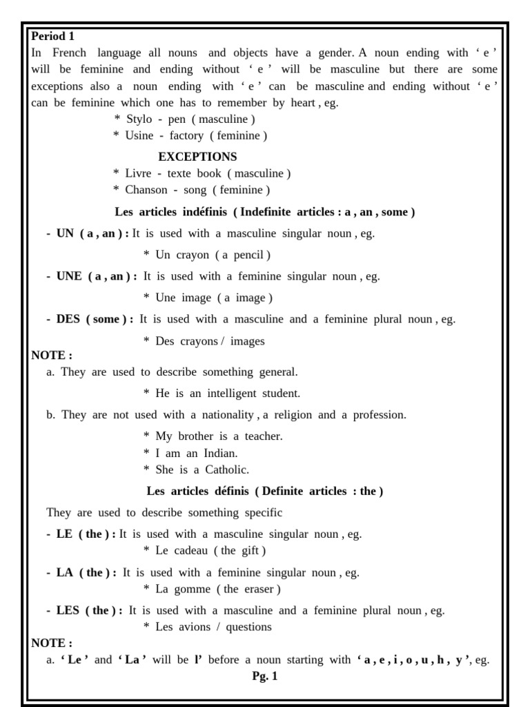 Articles Verbs | PDF | Grammatical Gender | Grammatical Number