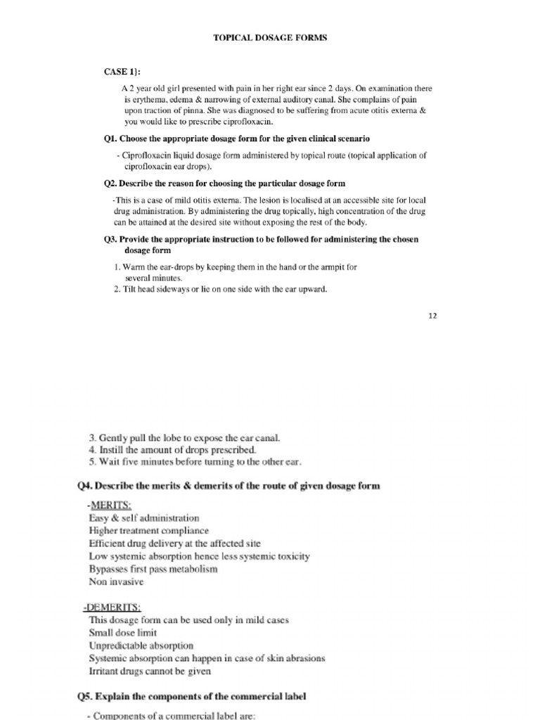 Topical Dosage Forms | PDF