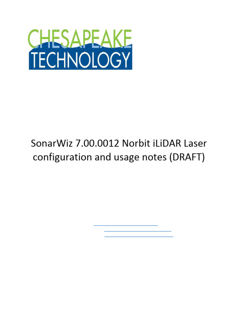 CTI TN - 2017-10-21 SonarWiz 7.00.0012 Norbit ILiDAR | PDF | Lidar ...
