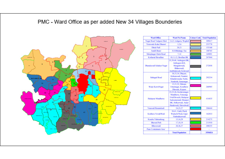Pune Ward Office: New Village Boundaries | PDF