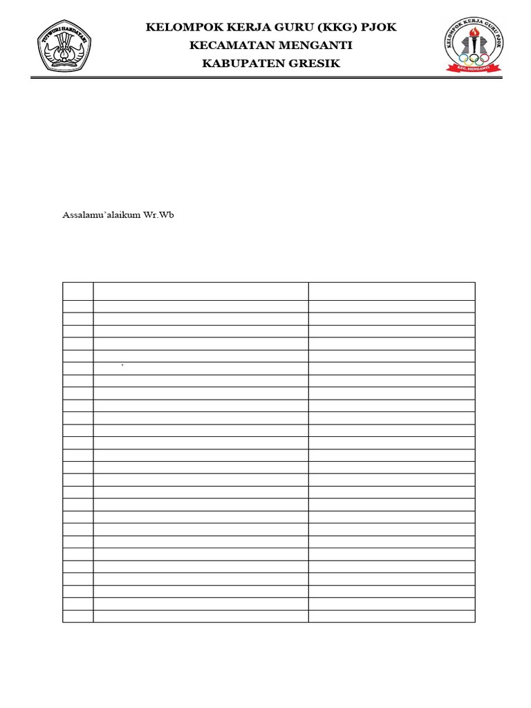 Kelompok Kerja Guru (Ijin Latihan Gerak Jalan) | PDF