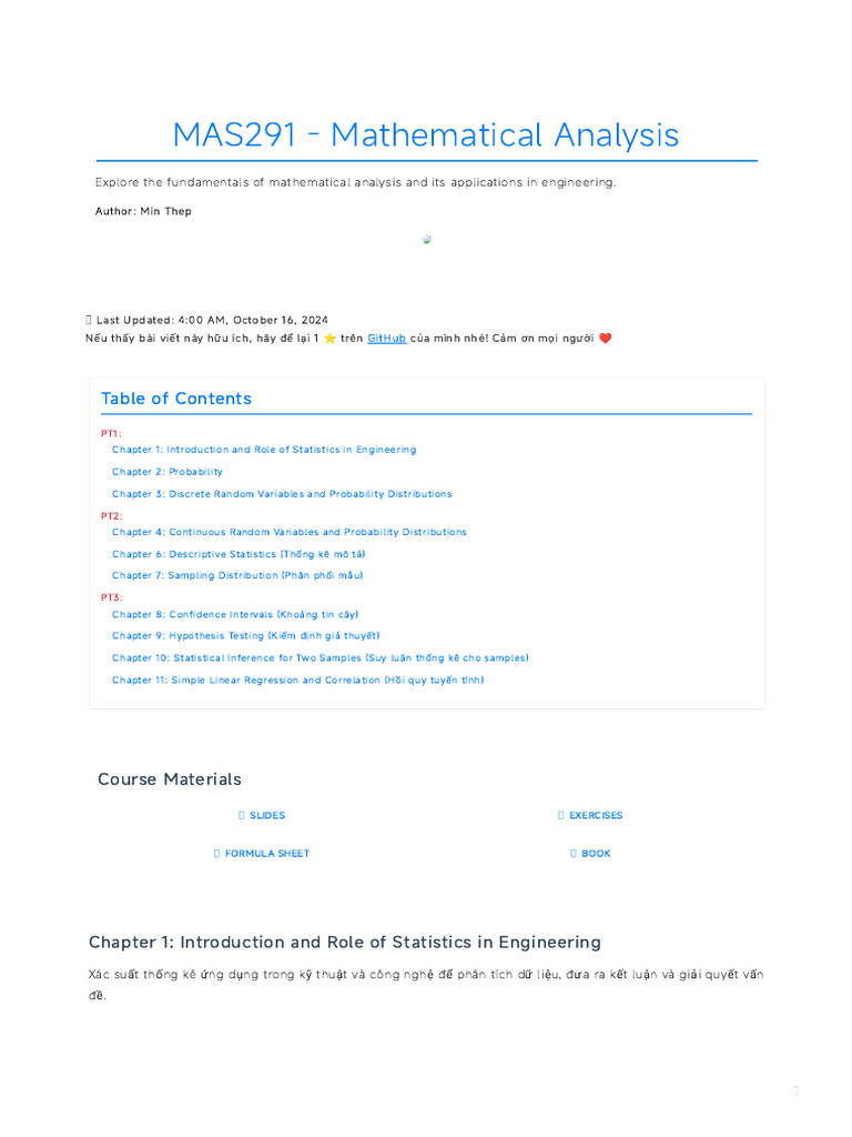 MAS291 - Mathematical Analysis | PDF