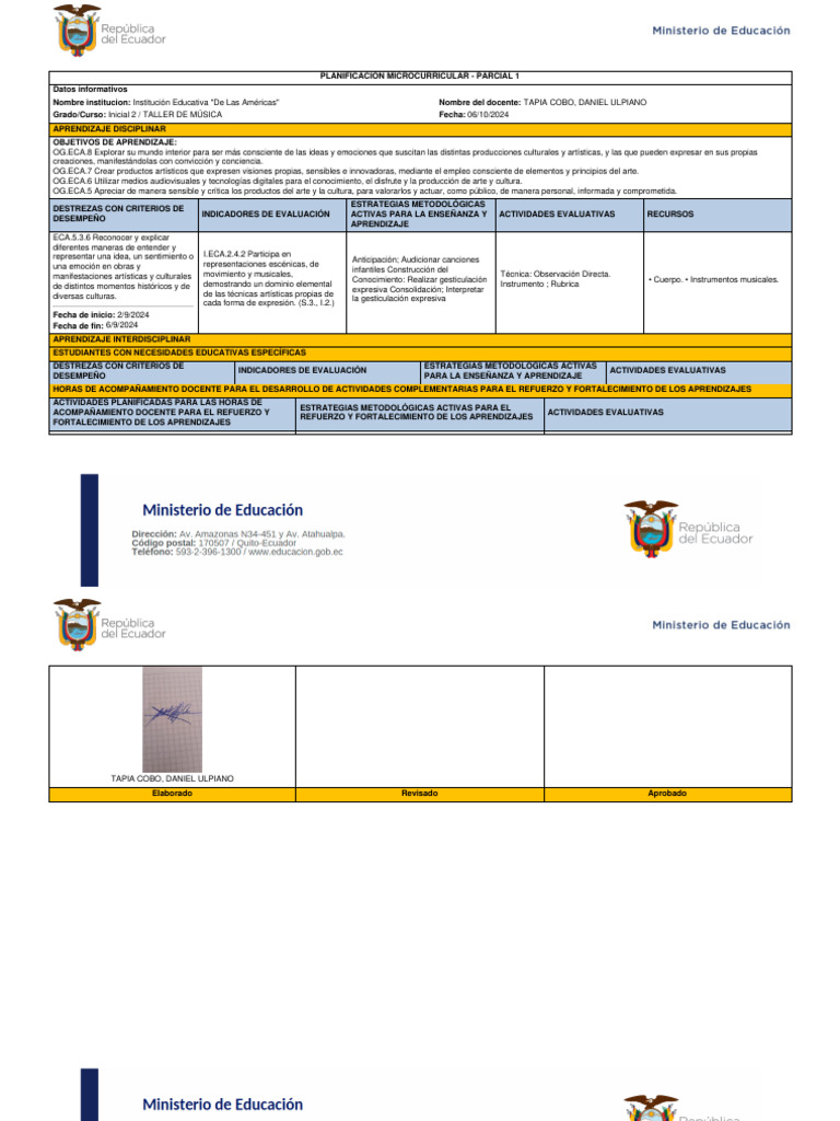 Inicial Unidad 1 Semana 1 | PDF | Aprendizaje | Maestros