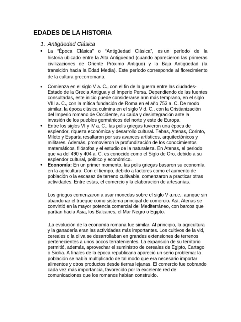 Edades Históricas de La Filosofía | PDF | Antigua Grecia | Antiguedad clasica