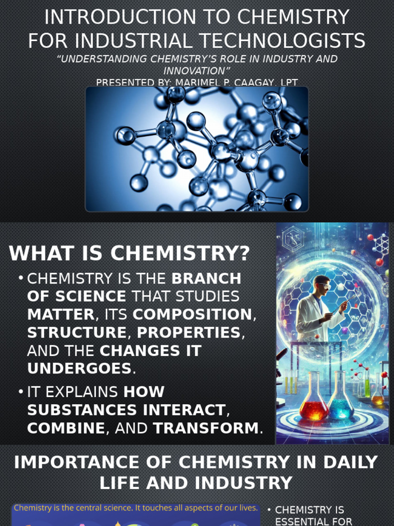 Chemistry's Role in Industrial Technology | PDF | Chemistry | Chemical ...