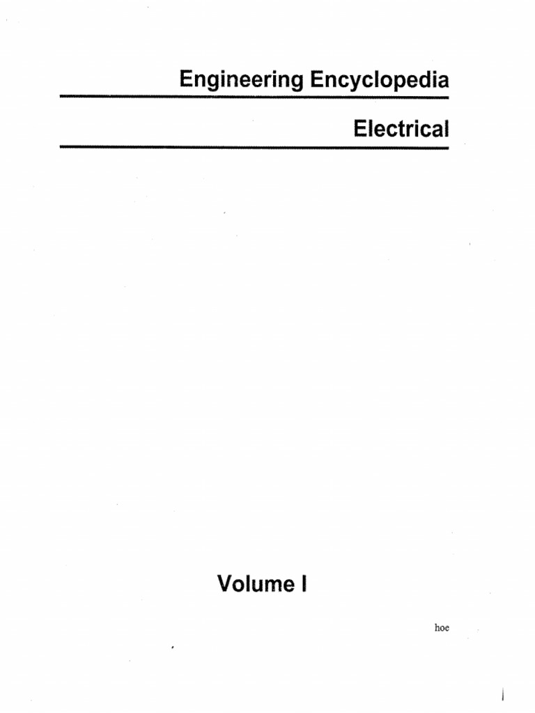 Engineering Encyclopedia Electrical - Volume I | PDF | Relay | Electricity