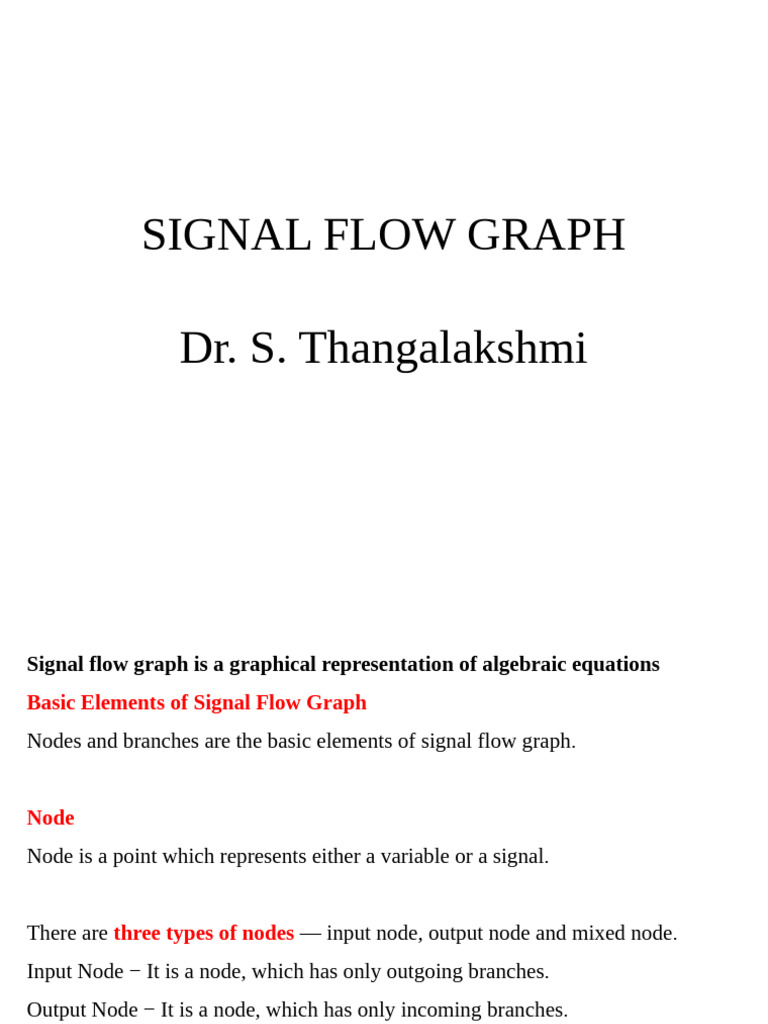 14 Signal Flow Graph | PDF | Mathematics | Algorithms
