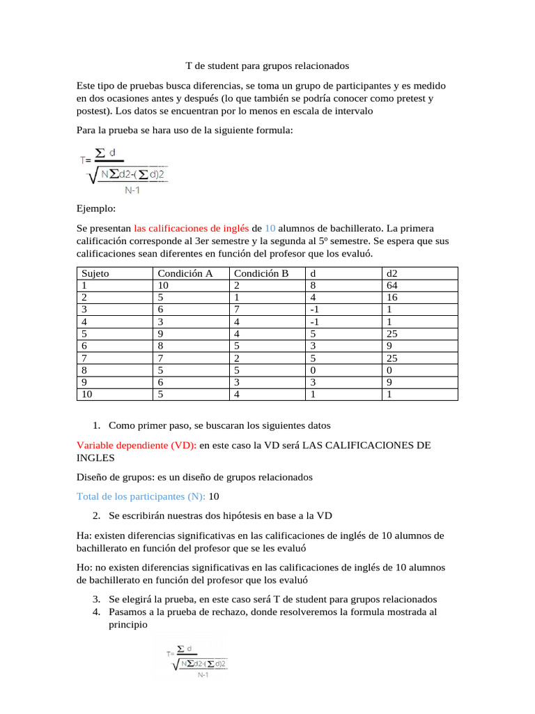T de Student | PDF | Función (Matemáticas)