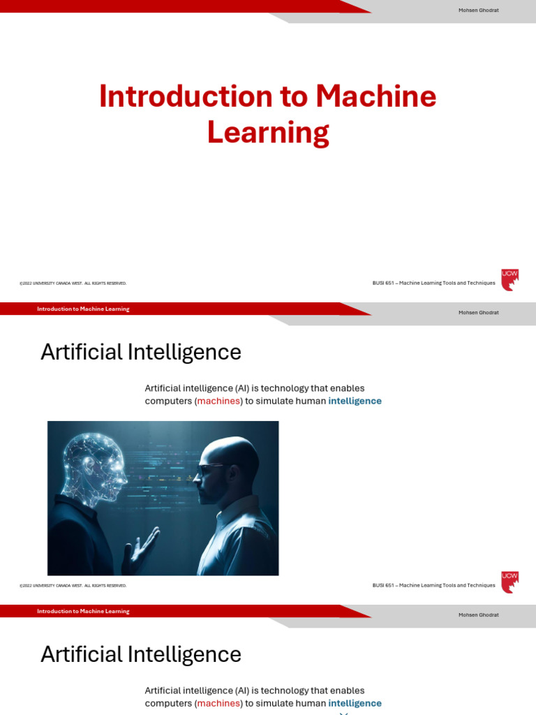 Introduction To Machine Learning | PDF | Machine Learning | Artificial ...