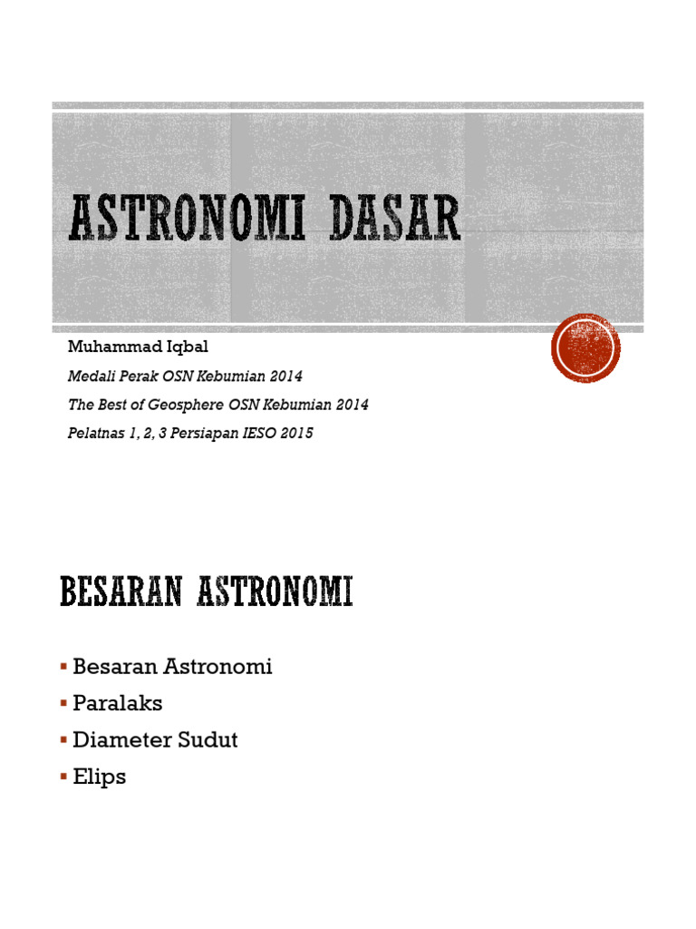 Materi Dasar Astronomi dan Paralaks | PDF