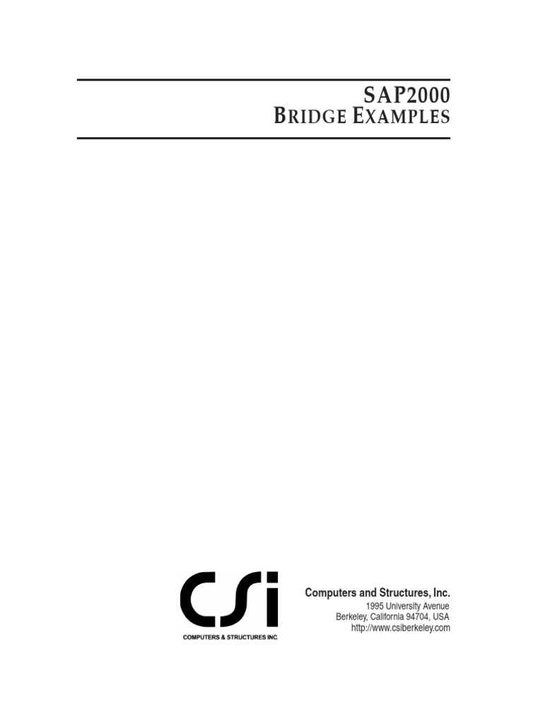 CSI Sap2000 Bridge Examples | PDF | Bridge | Prestressed Concrete