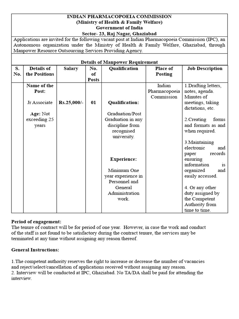 Jr Associate Position at IPC | PDF | Business