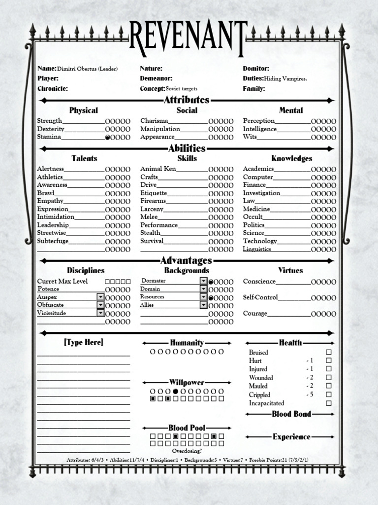Dimitris (Revenant Leader) | PDF