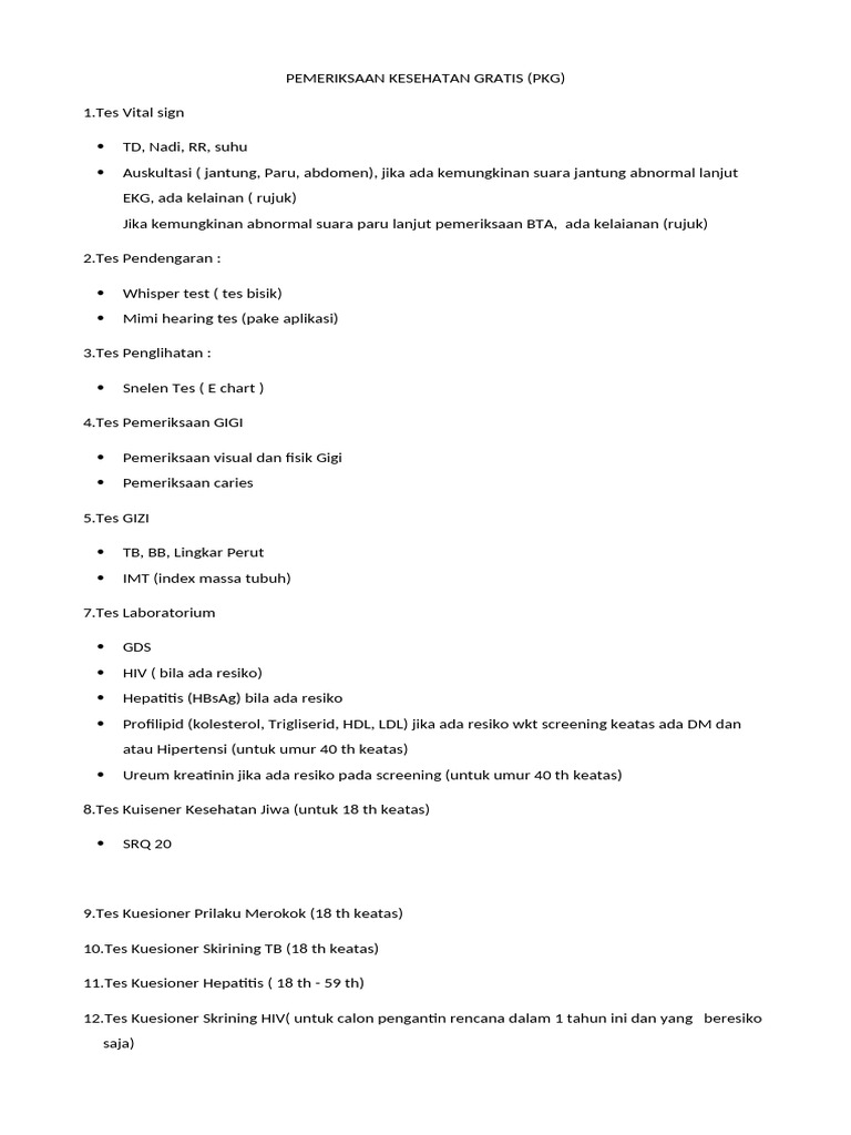 Pemeriksaan PKG | PDF