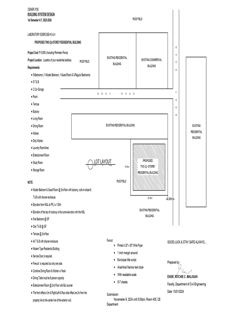 LE3 4 - CENGR 3150 - BUILDING SYSTEM DESIGN - 1ST SEM A.Y. 2024 2025 ...