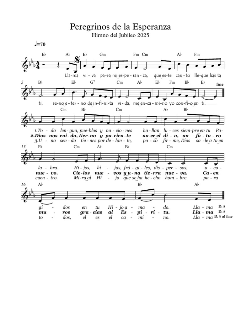 Peregrinos de La Esperanza - Partitura Completa - 082956 | PDF