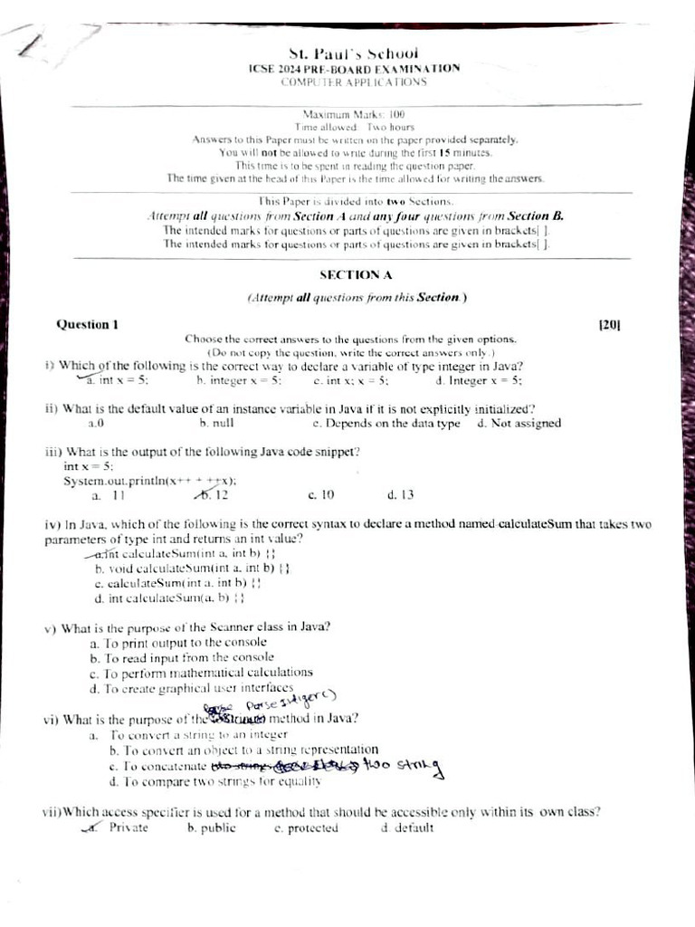 PreBoard Comp 2024 | PDF