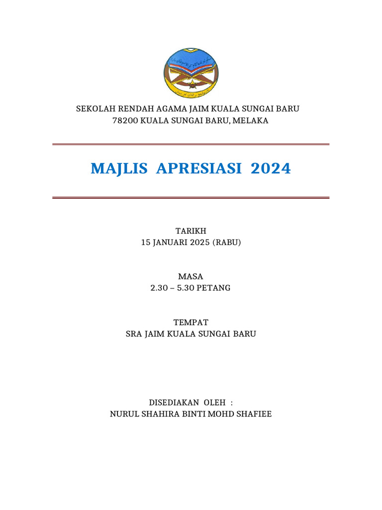 Kertas Kerja Hadiah PAT 2024 | PDF