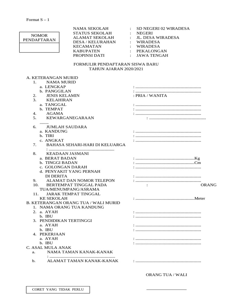 Format S1 PPDB | PDF