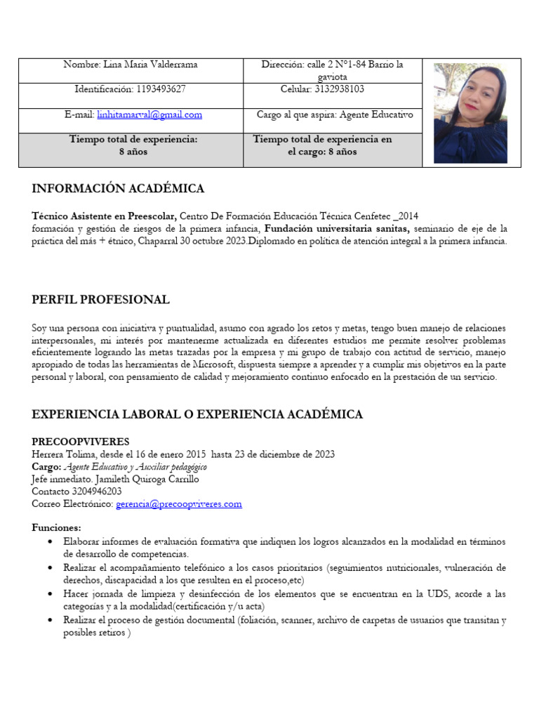 Lina Maria Valderrama. | PDF