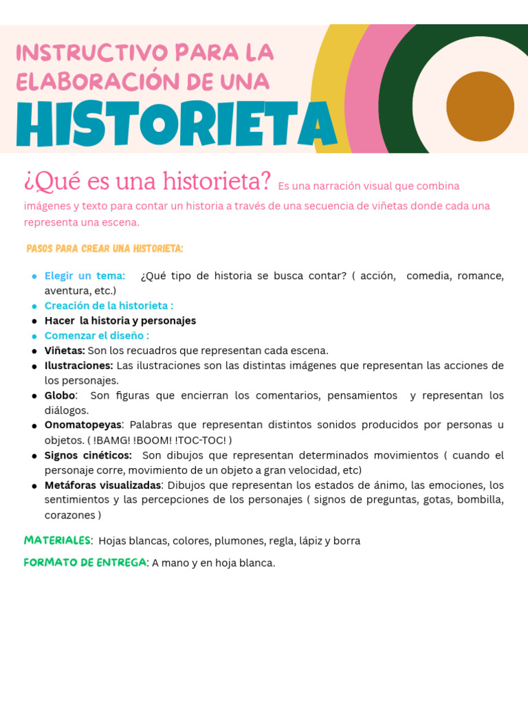 Guía para Crear una Historieta Manualmente | PDF