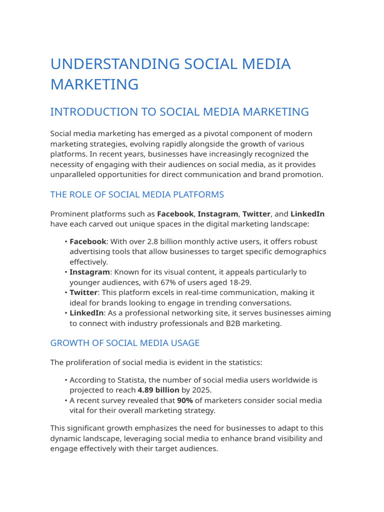 Understanding Social Media Marketing | PDF | Social Media Marketing ...