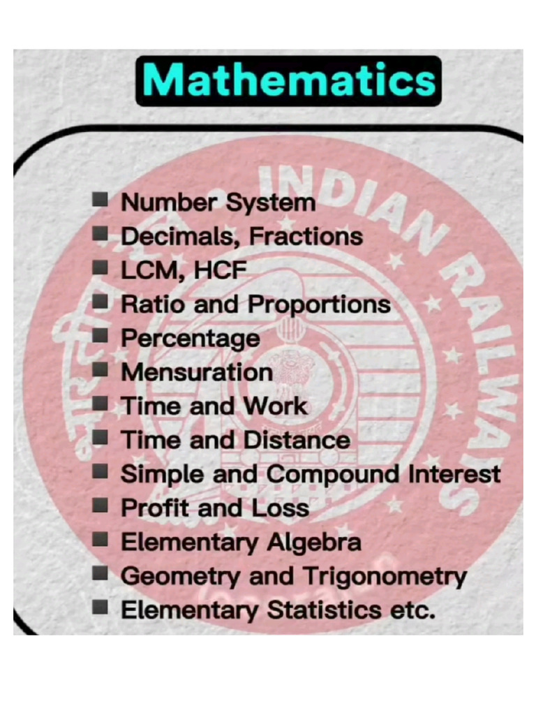 RRB NTPC Syllabus | PDF