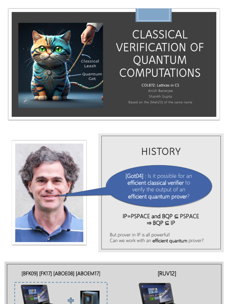 Classical Verification of Quantum Computations | PDF | Quantum Computing | Theory Of Computation