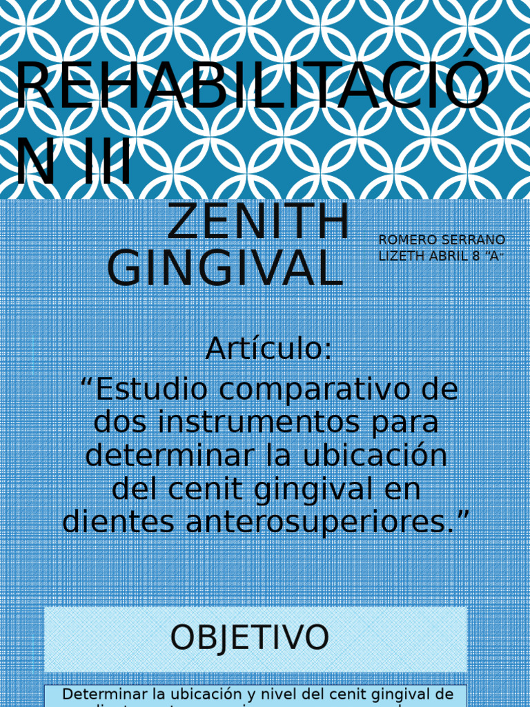 Comparación de Métodos para Ubicar Cenit Gingival | PDF