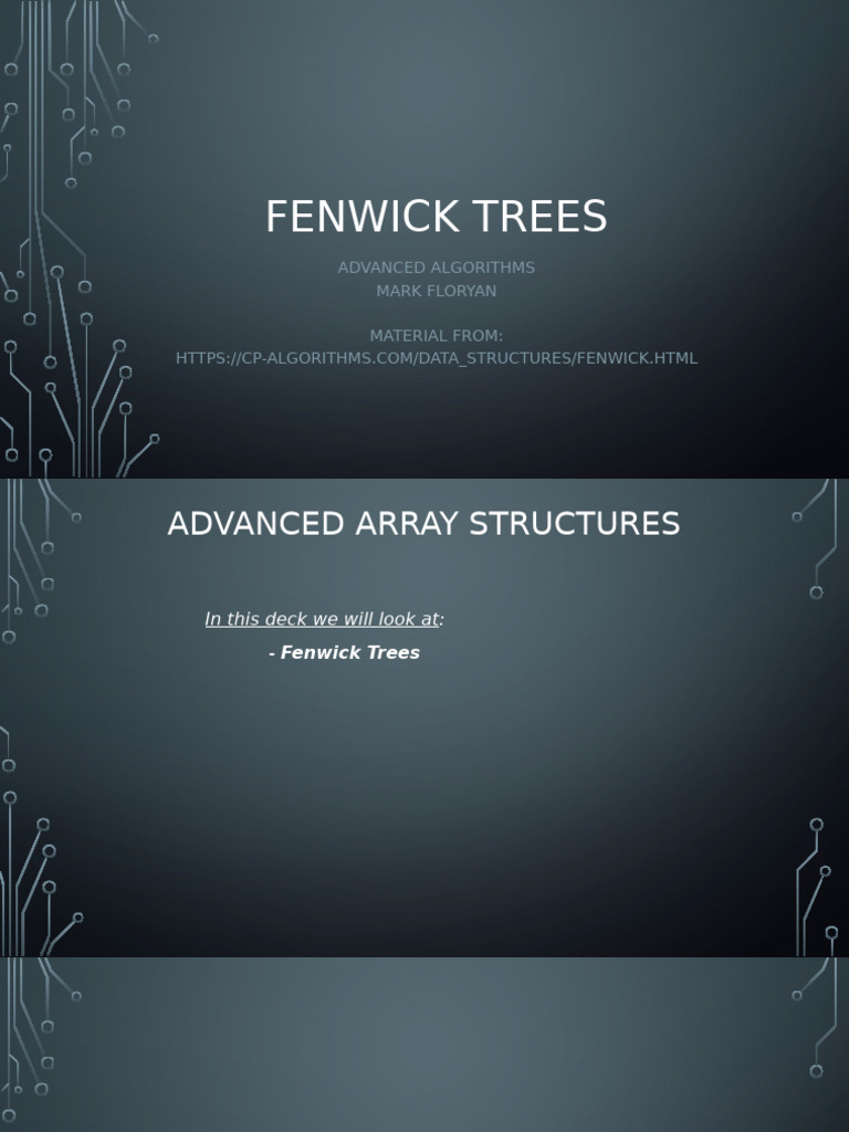 Fenwick Trees: Advanced Algorithms Guide | PDF | Function (Mathematics ...