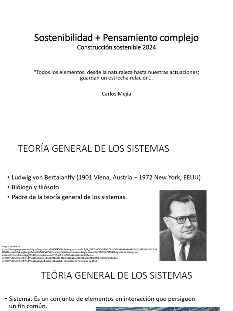 Sostenibilidad y Pensamiento Complejo | PDF | Teoría de sistemas | Biología