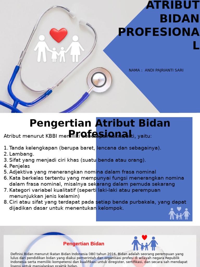 KLP 1 Atribut Bidan Profesional (Autosaved) | PDF