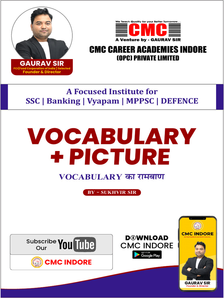 CMC Indore Vocabulary with Pictures | PDF