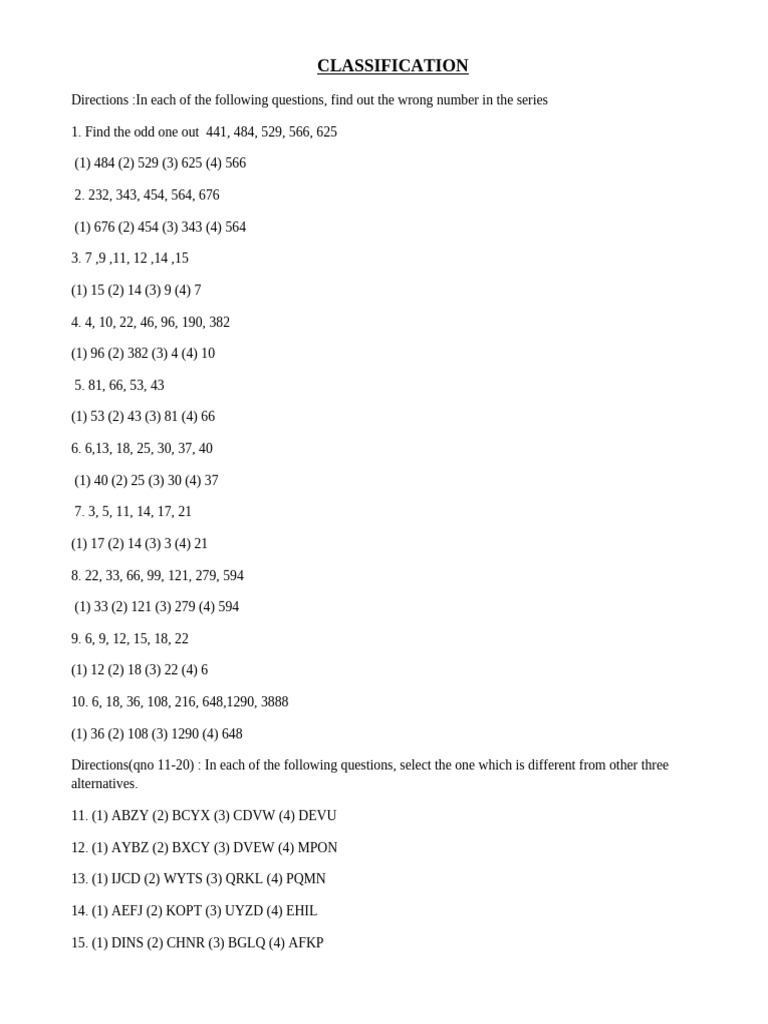 Classification | PDF