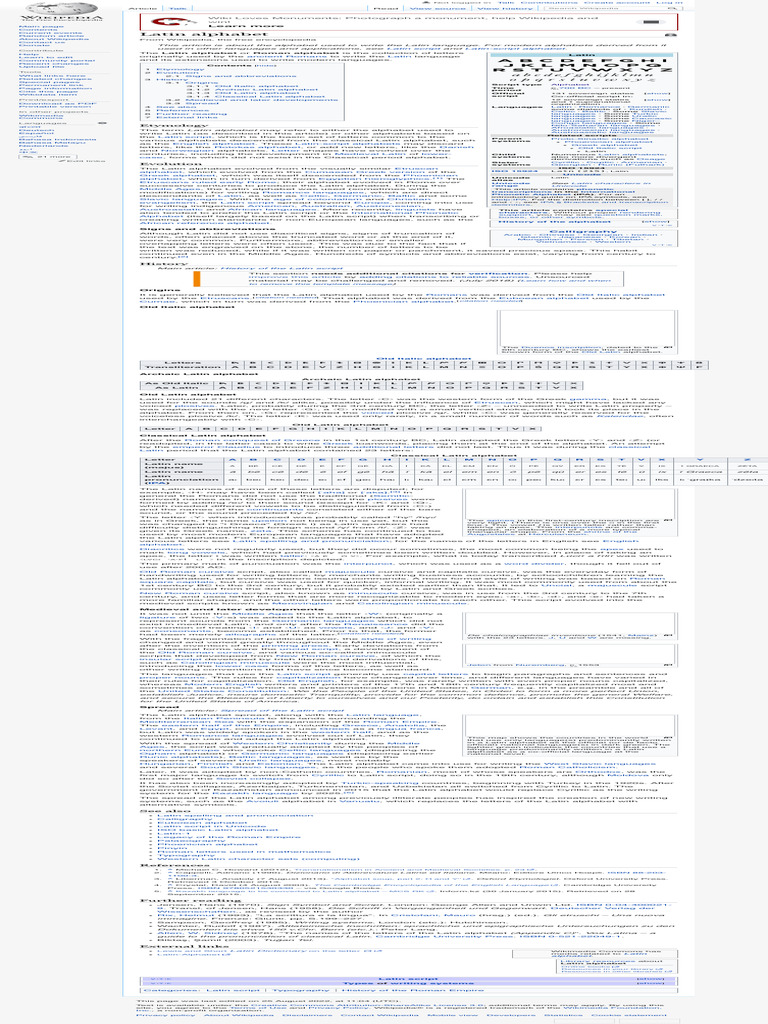 Latin alphabet - Wikipedia | PDF | Latin Alphabet | Alphabet