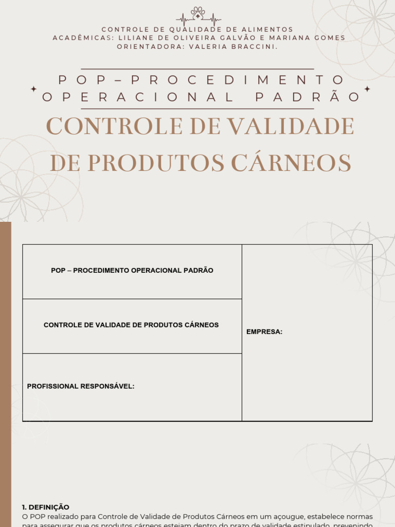 Pop - Controle de Validade de Produtos Cárneos - 240523 - 204228 | PDF