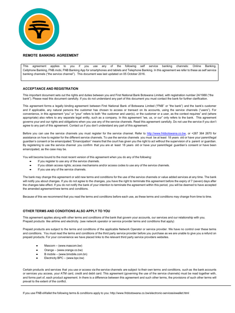 Botswana rba final | PDF | Personal Identification Number | Legal Liability