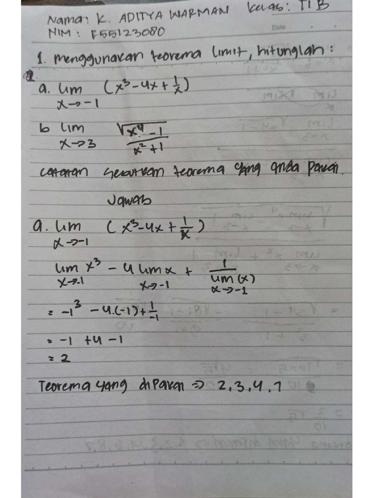 Tugas MTK Dasar 1 Pak Mahatir | PDF