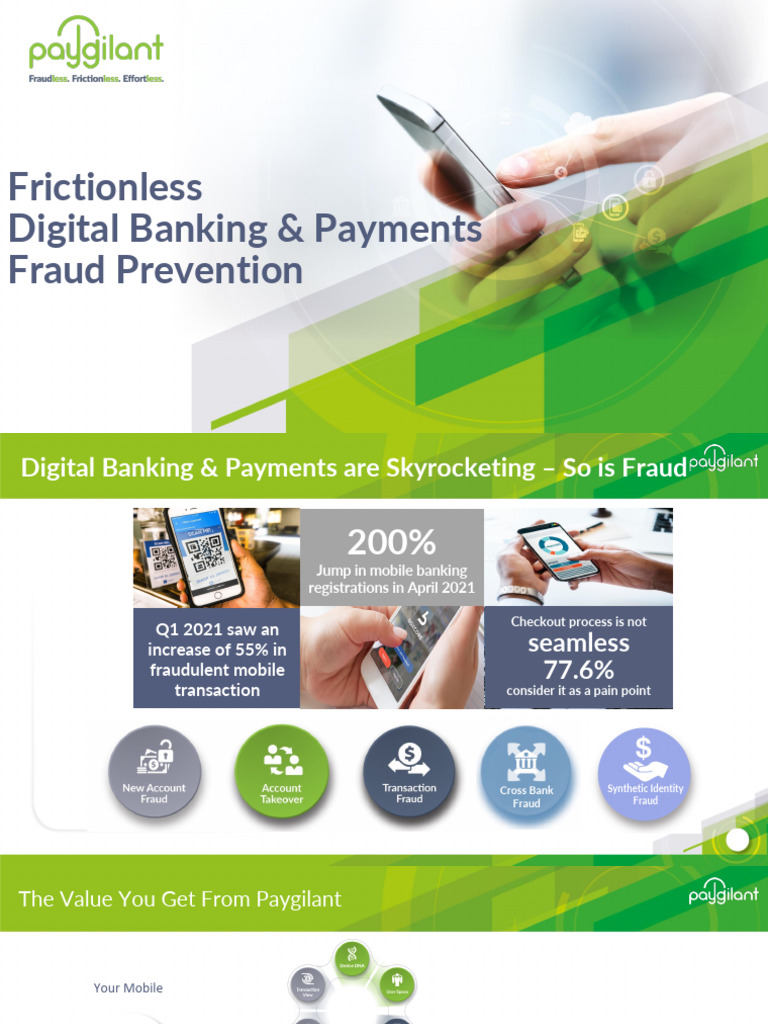 4760 405143 Paygilant Frictionless+Digital+Banking+&+Payments+Fraud Deck+Prevention | PDF ...
