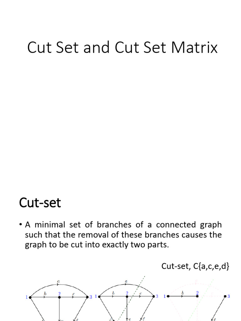 Cut Set and Cut Set Matrix | PDF