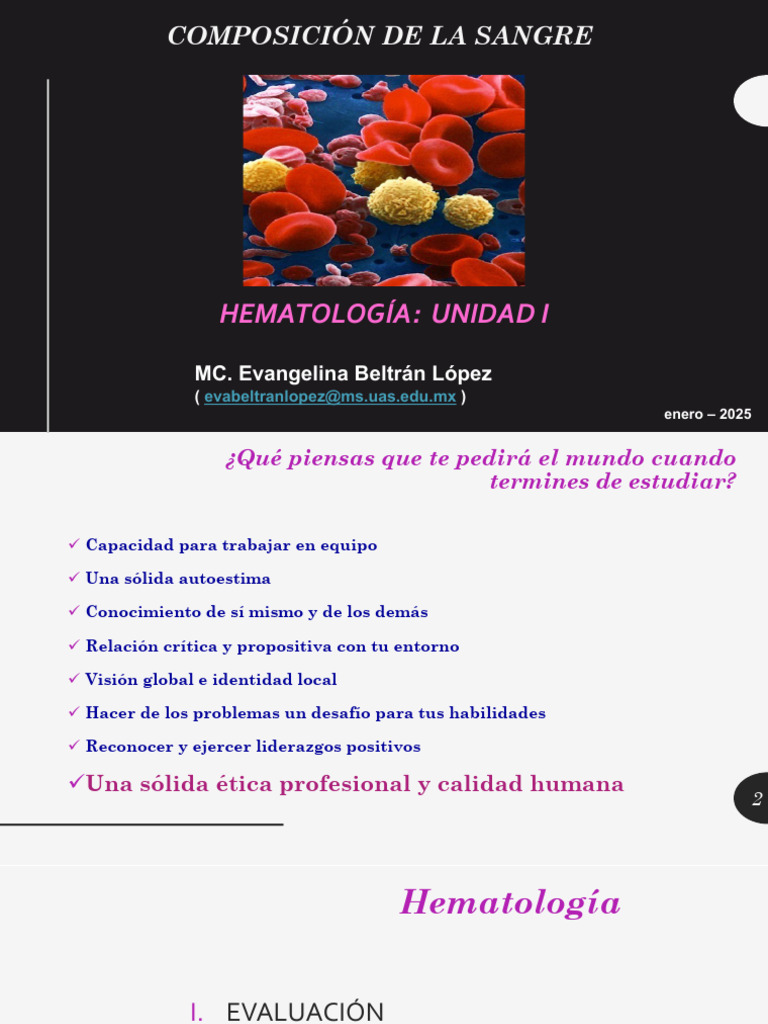 Composición de La Sangre, y Toma de Muestra | PDF | Sangre | Hematología