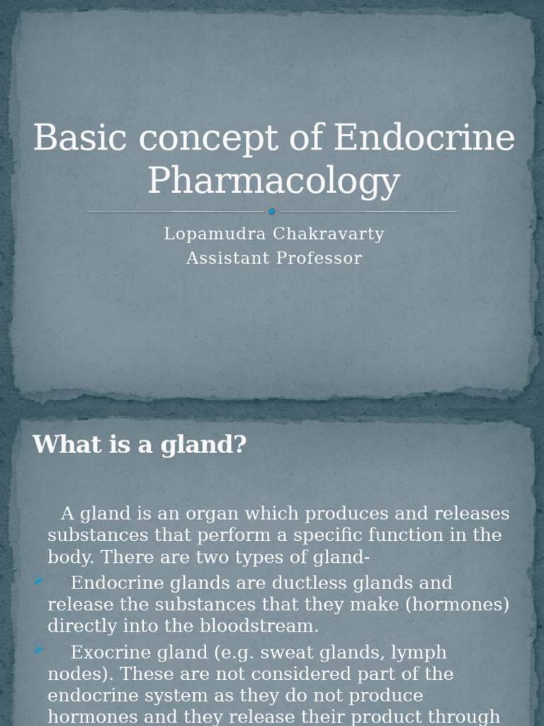 176203BasicconceptofEndocrinePharmacology_LMC | PDF | Endocrine System | Luteinizing Hormone