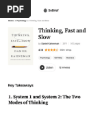 Thinking Fast and Slow | PDF | Thought | Decision Making