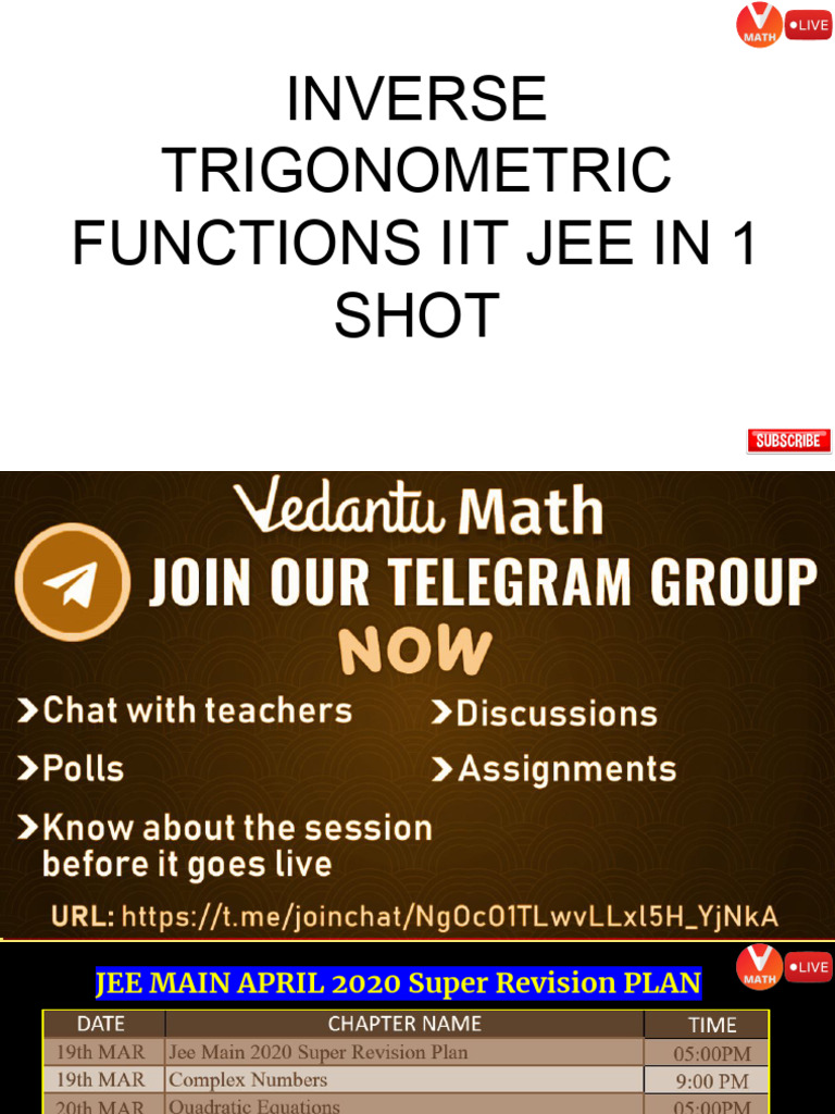 Inverse Trigonometry Functions in One Shot | PDF | Function (Mathematics) | Trigonometric Functions