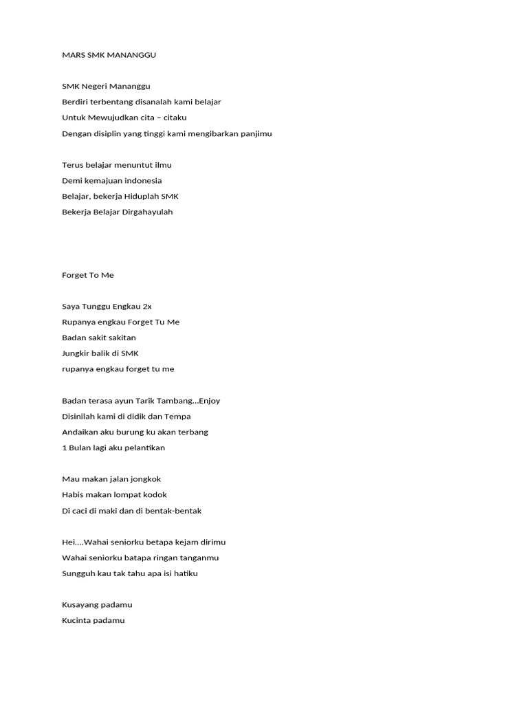MARS SMK MANANGGU | PDF