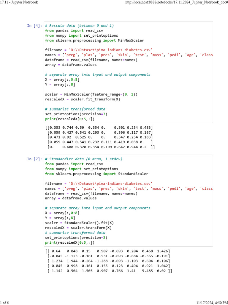 17.11.24- Jupyter Notebook_doc | PDF | Principal Component Analysis | Variance