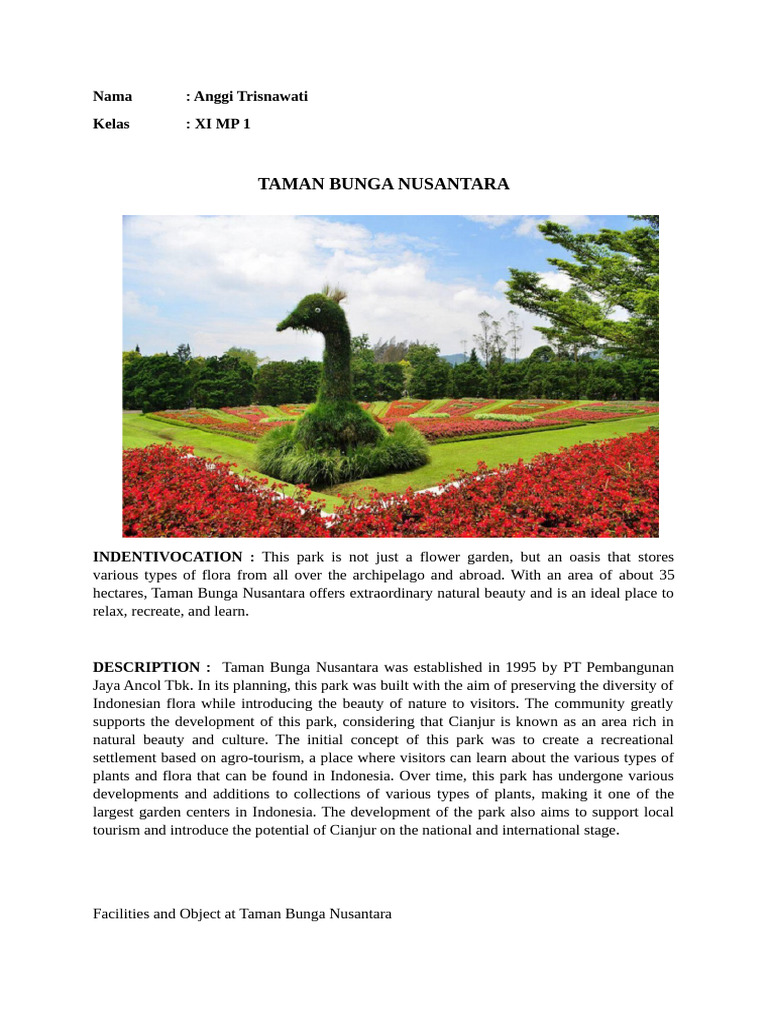 Taman Bunga Nusantara Anggi Trisnawati Xi MP 1 Fix | PDF